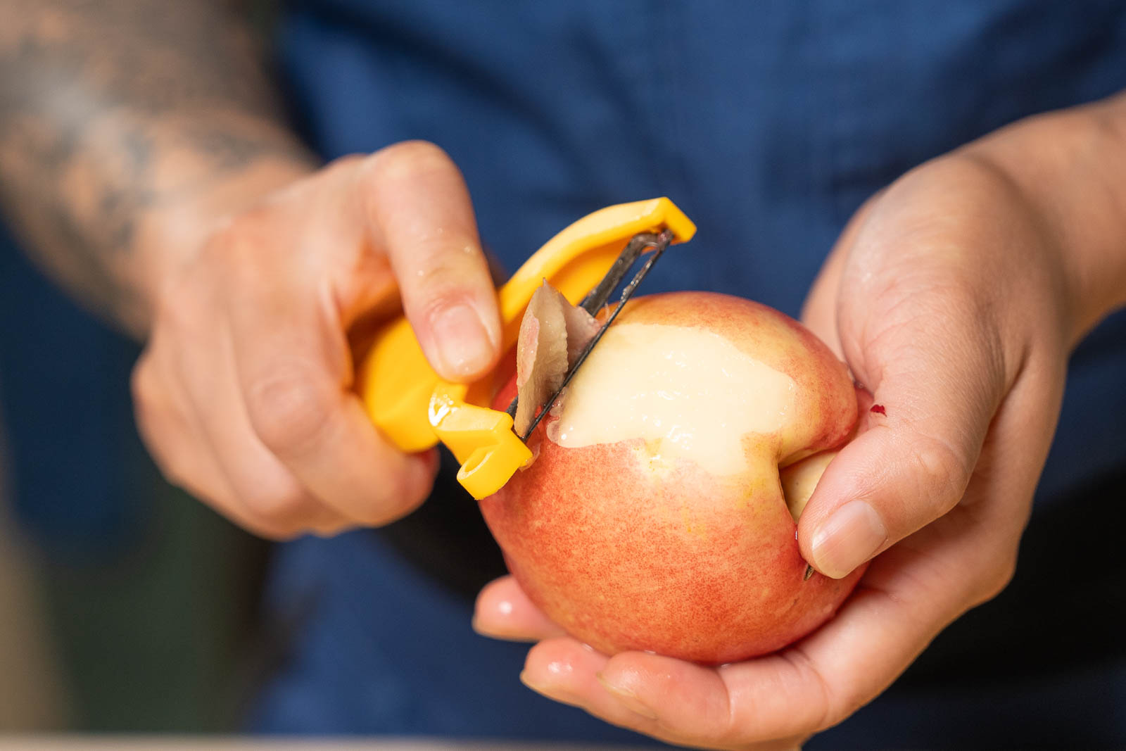 Summmery White Nectarine Ice Cream - Adventures of Carlienne